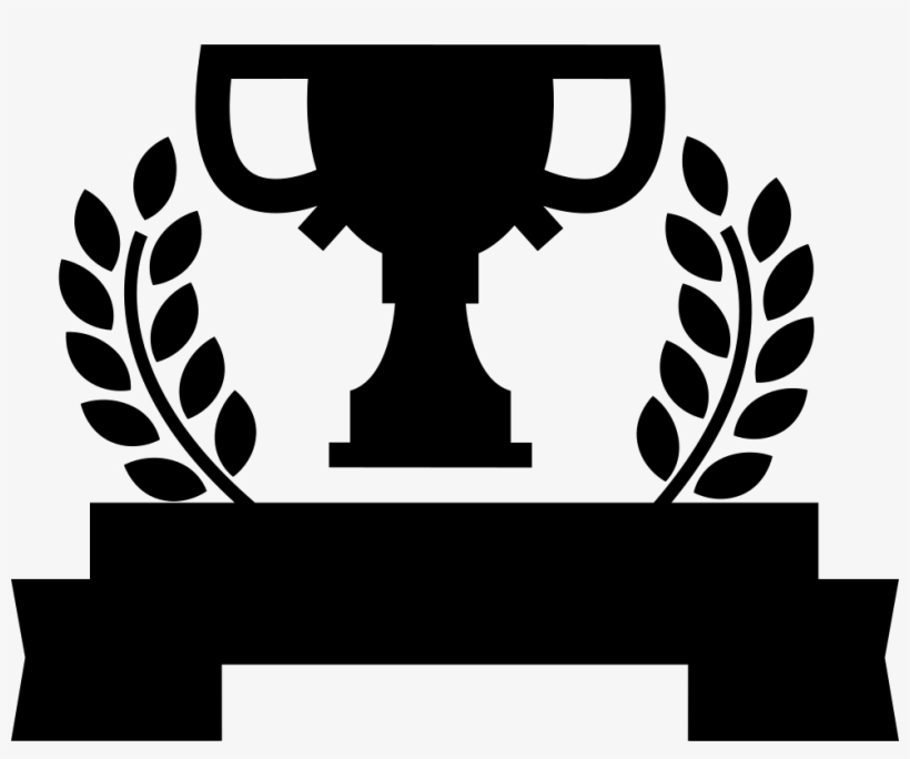 Sports Trophy On A Banner With Olive Branches Vector - Nailed It With ...