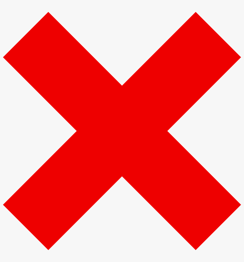 Red Sign Icon Mark Symbol Cross Marks Orange Transparent