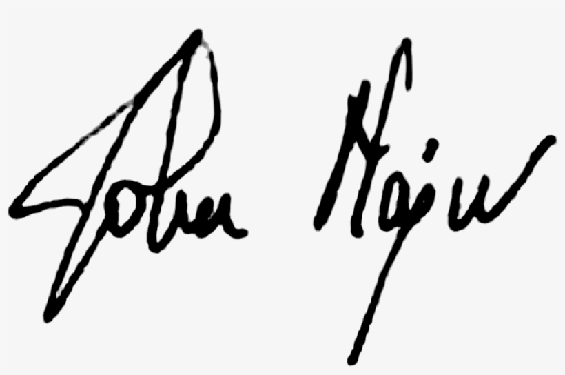 Signature Of John Major - Signature Of John Transparent PNG - 940x586 ...
