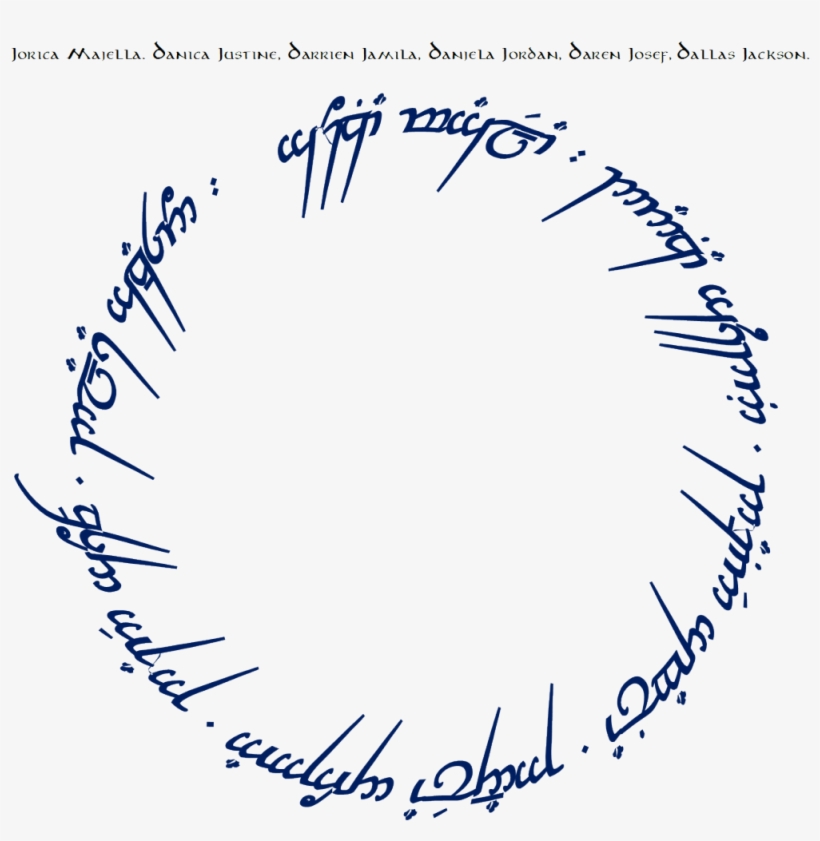 Download Info - One Ring Inscription Png - HD Transparent PNG - NicePNG.com