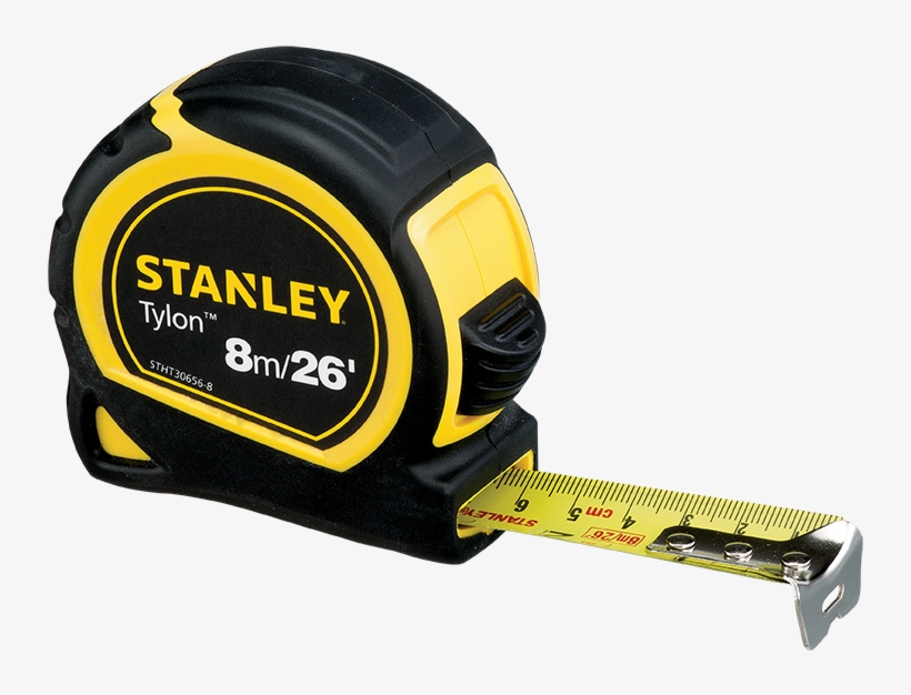 Hand Tools & Storage - Stanley Tape Measure 8m Transparent PNG ...