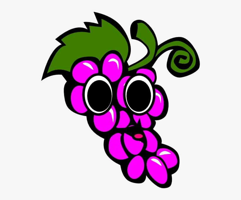 Cartoon Grapes With Faces