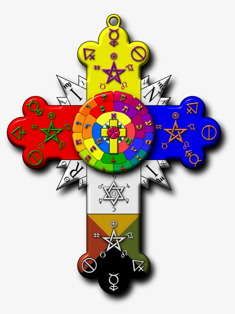 Hermetic Order Of The Golden Dawn - Rose Cross Lamen Transparent PNG ...
