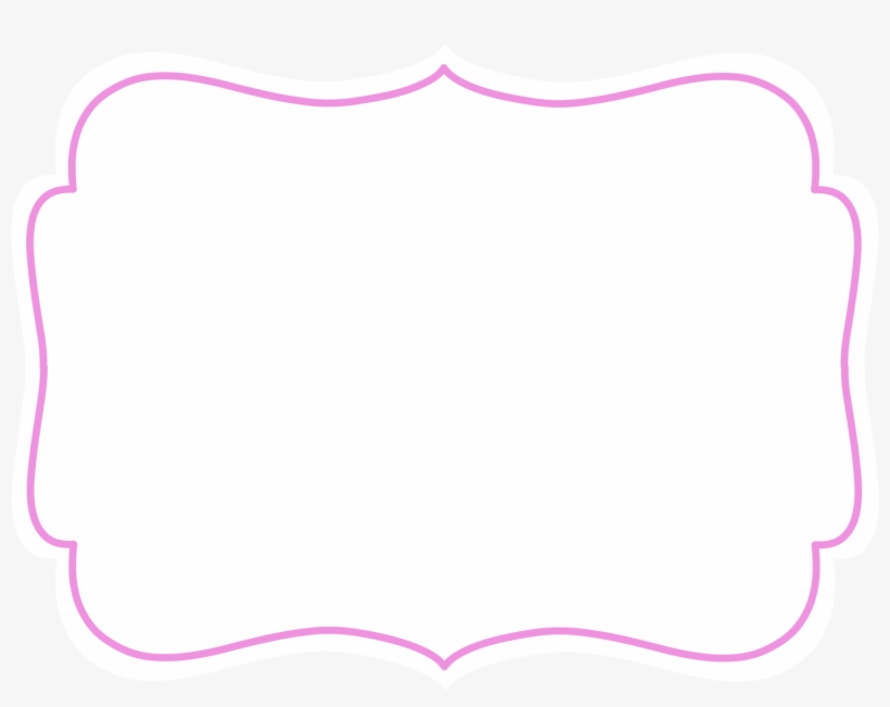 Transparent Label White With Pink Border Transparent - Label White And ...
