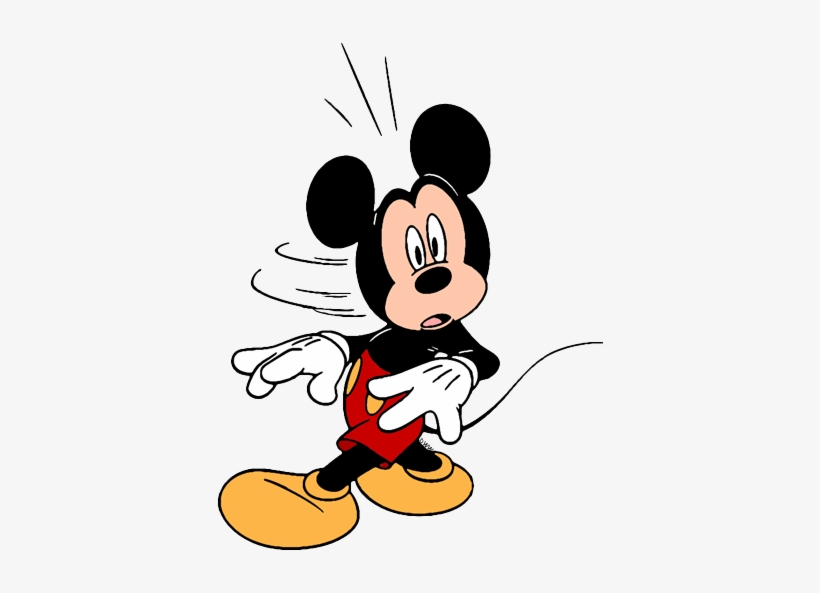 Graphic Black And White Stock Mickey Mouse Turning - Surprised Mickey ...