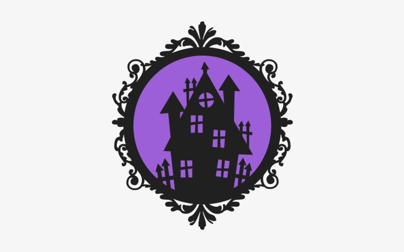 Haunted House Frame Svg Scrapbook Cut File Cute Clipart - Scalable ...