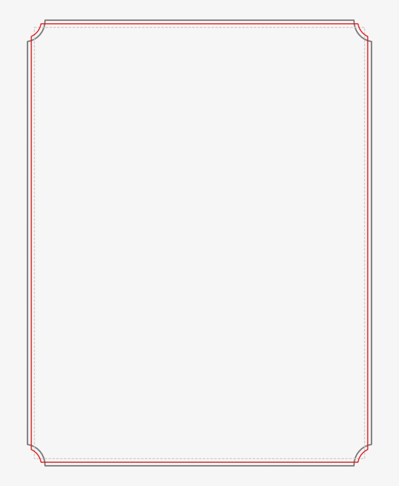 Scalloped Corner Red Border - Paper Product Transparent PNG - 710x919 ...