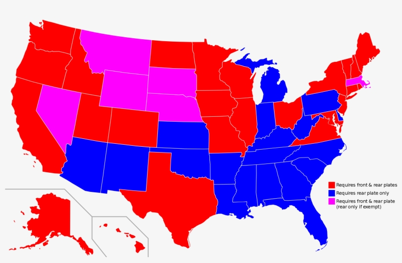 License Plate Laws In The United States - States That Allow Corporal ...