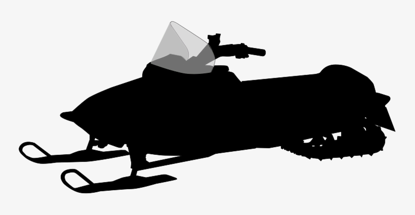 Silhouette A Motorcycle Sled - Snowmobile Clipart Transparent PNG ...