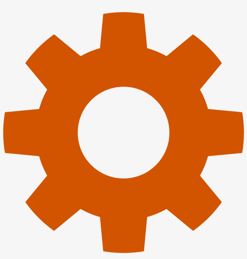 Gear Clipart Logo Png - Gear Icon Orange Png Transparent PNG ...