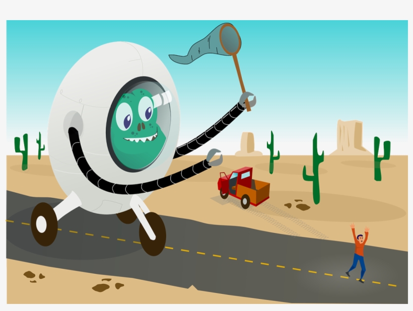 Robots Taking Over - Alien Invasion Clip Art Transparent PNG - 1200x847 ...