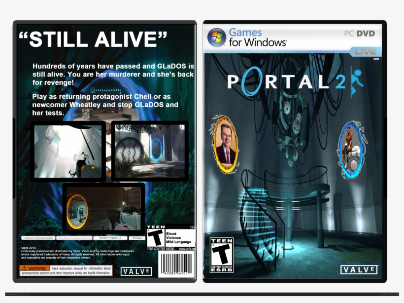 Download Portal 2 Box Cover - Portal 2 Box Art - HD Transparent PNG ...