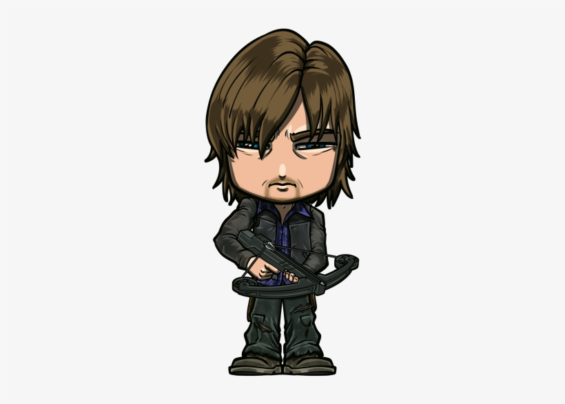 Walking Dead Daryl Cartoon Transparent PNG - 378x522 - Free Download on ...