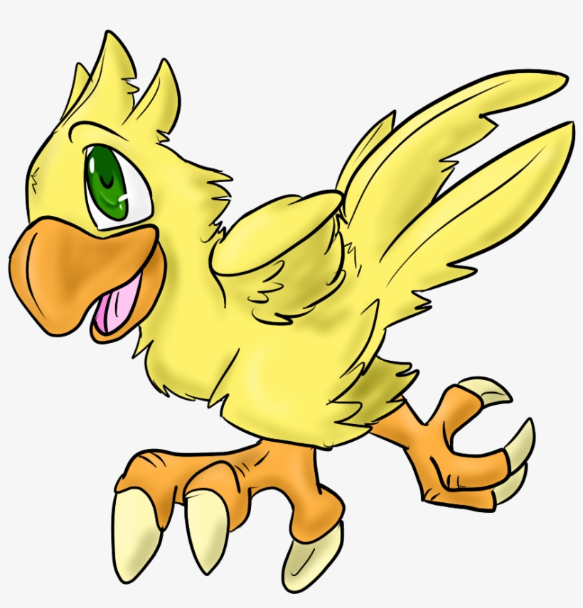 Chibi Chocobo By Crookedsanity On Deviantart Vector - Chibi Chocobo Png ...