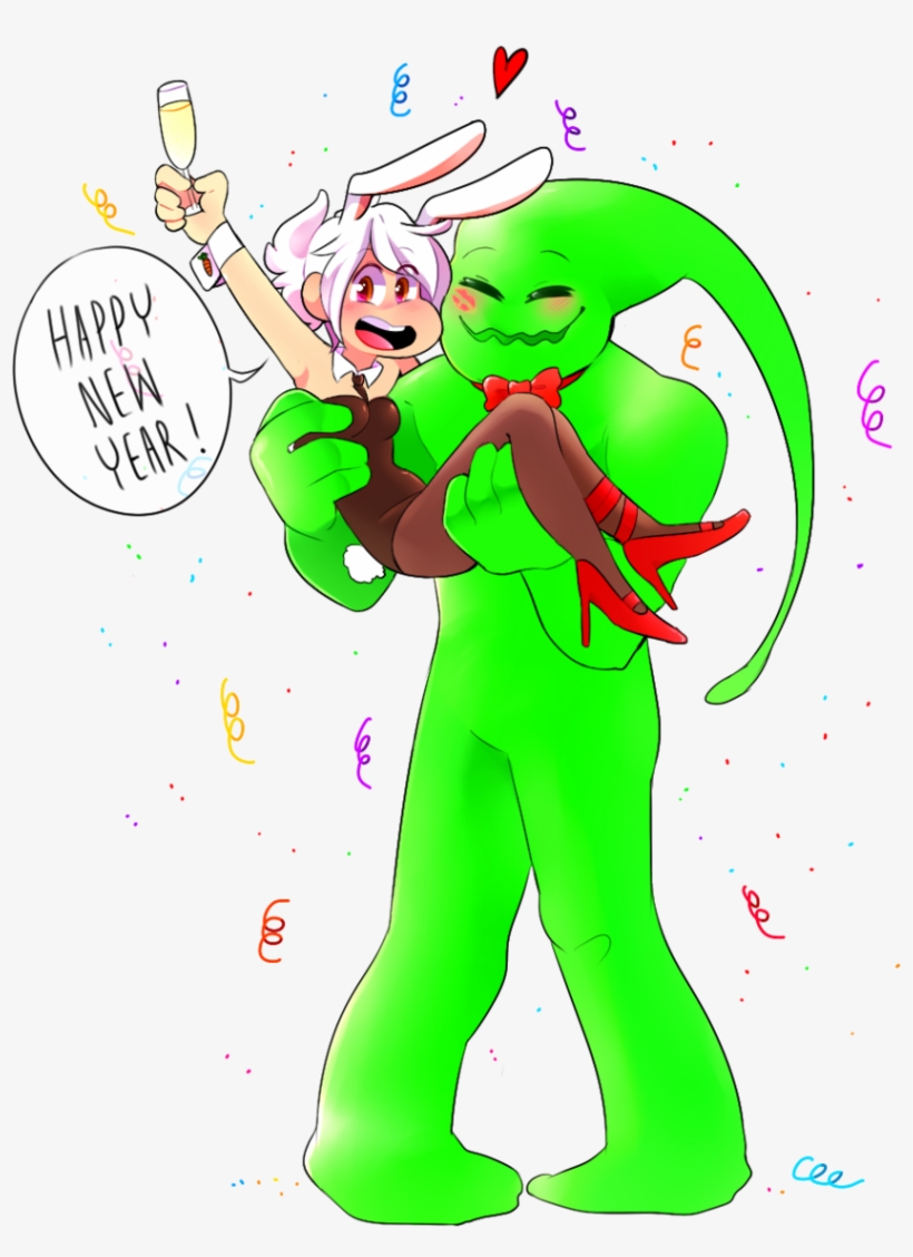 Happy New Year From Riven And Zac - Cartoon Transparent PNG - 1024x1182 ...