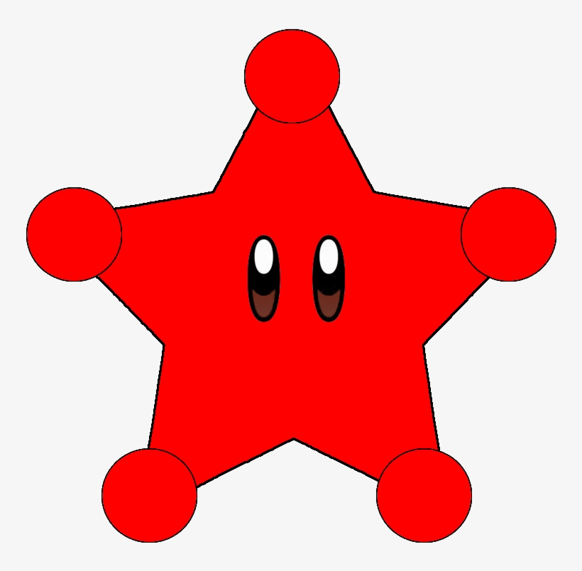 Paper Red Star - Super Mario Star Mario Galaxy Transparent PNG ...