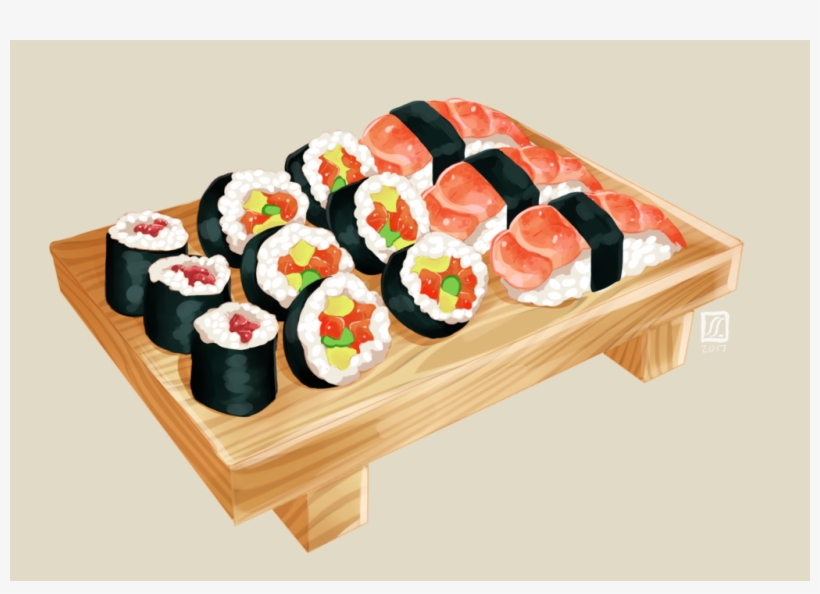 Sushi By Sian-draws On Deviantart - Sushi Transparent PNG - 1024x693 ...