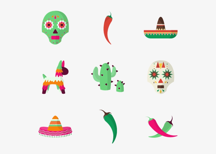 Mexican Icons - Vector Graphics Transparent PNG - 600x564 - Free ...