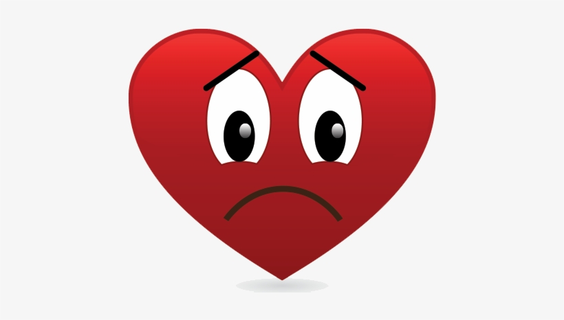 Sad Heart Png Image Background - Heart With Sad Face Transparent PNG ...