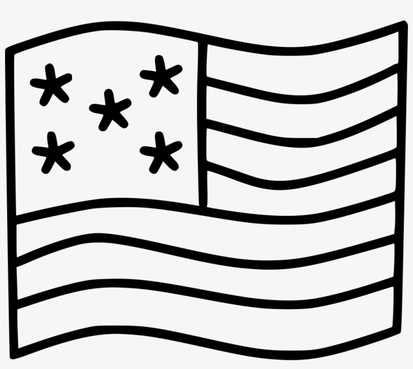 American Usa Flag Comments - Line Art Transparent PNG - 980x828 - Free ...