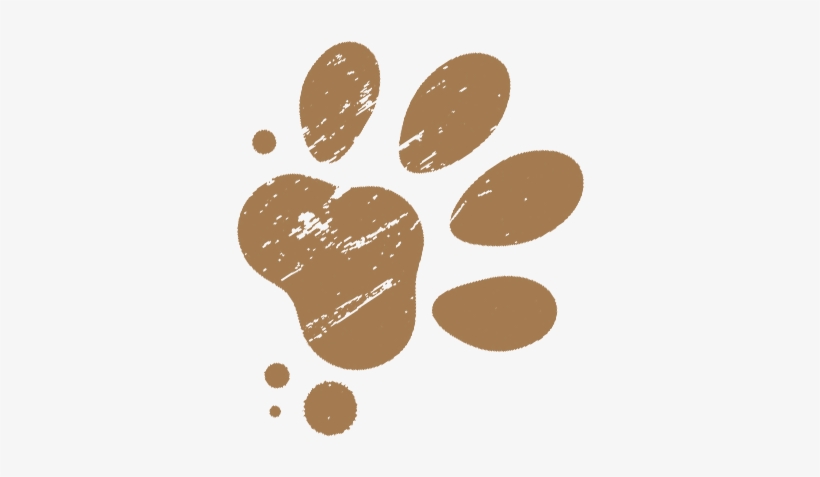 Brown Paw Print Trail