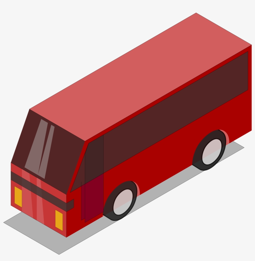 This Free Icons Png Design Of 3d Isometric Red Bus Transparent PNG ...