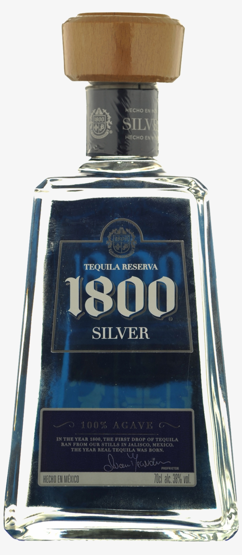 1800 Silver Tequila 700ml - 1800 Silver Tequila 750ml Transparent PNG ...