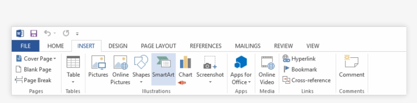 Select The Insert Tab And Click On The Smartart Button - Microsoft Word ...