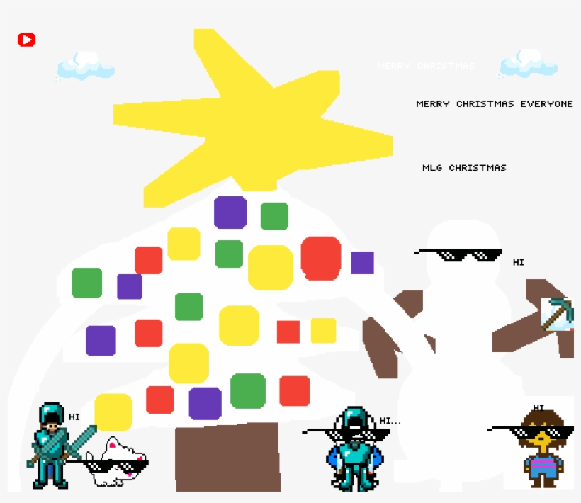 Download Pixilart Mlg Christmas By Anonymous - HD Transparent PNG ...