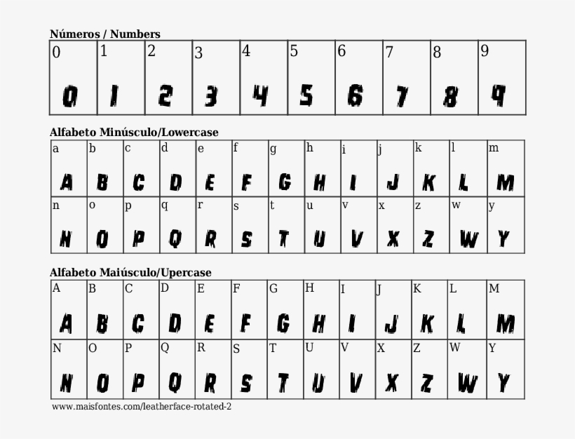 Font Details Leatherface Rotated - Font Ar Destine Transparent PNG ...