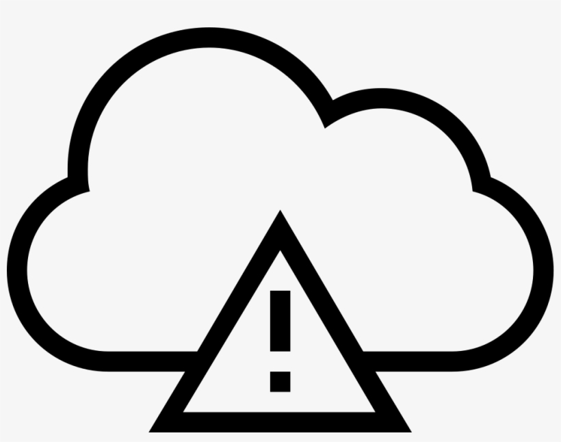 Cloud Error Outlined Interface Symbol Comments - Símbolo De Error ...