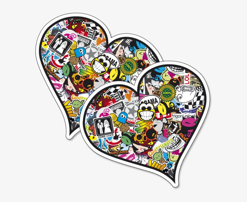 Heart Sticker Bomb - Bryta Store Mega Cool Bumper Laptop Car Graffiti ...