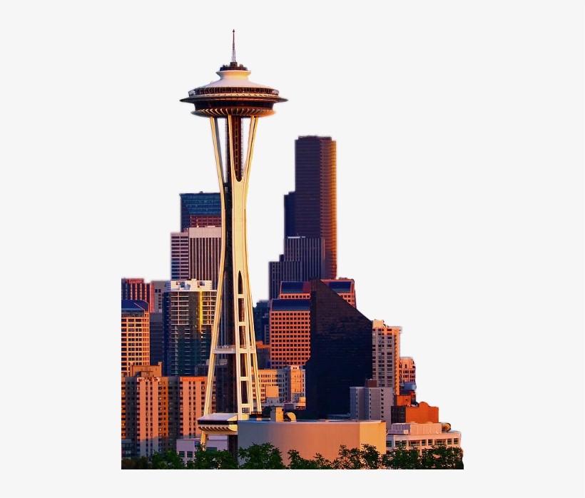 Poster: Pictures' Space Needle, 41x41in. Transparent PNG - 480x618 ...