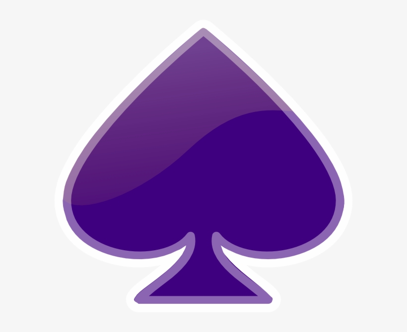 Spade3 Clip Art - Purple Spade Symbol Transparent PNG - 600x590 - Free ...