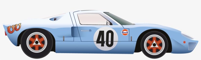 The Cool Club - Ford Gt40 Transparent PNG - 1641x2201 - Free Download ...