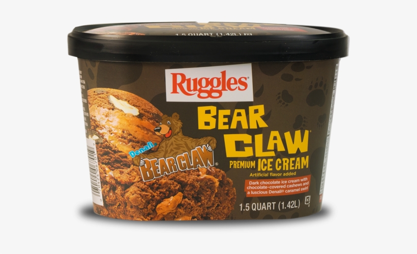 Bear Claw® - Ruggles Bear Claw Ice Cream, 48 Oz Transparent PNG ...