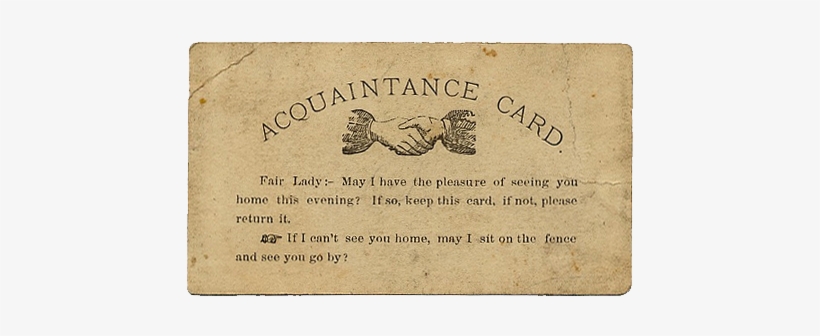 Old Acquaintance Card With Handshaking - Old Business Card Png ...