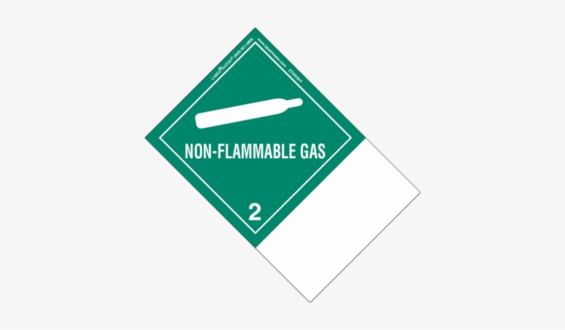 Non-flammable Gas Label, Blank, Paper, Extended Tab - Non Flammable Gas ...