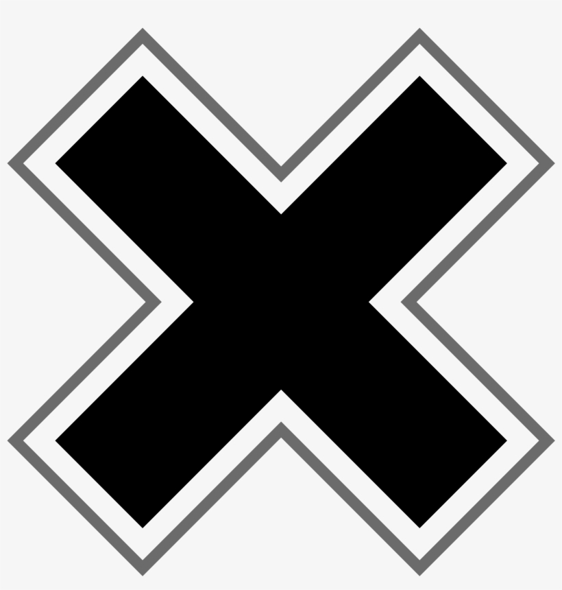 Graphic Black And White Library Big Image Png - X Mark Transparent PNG ...