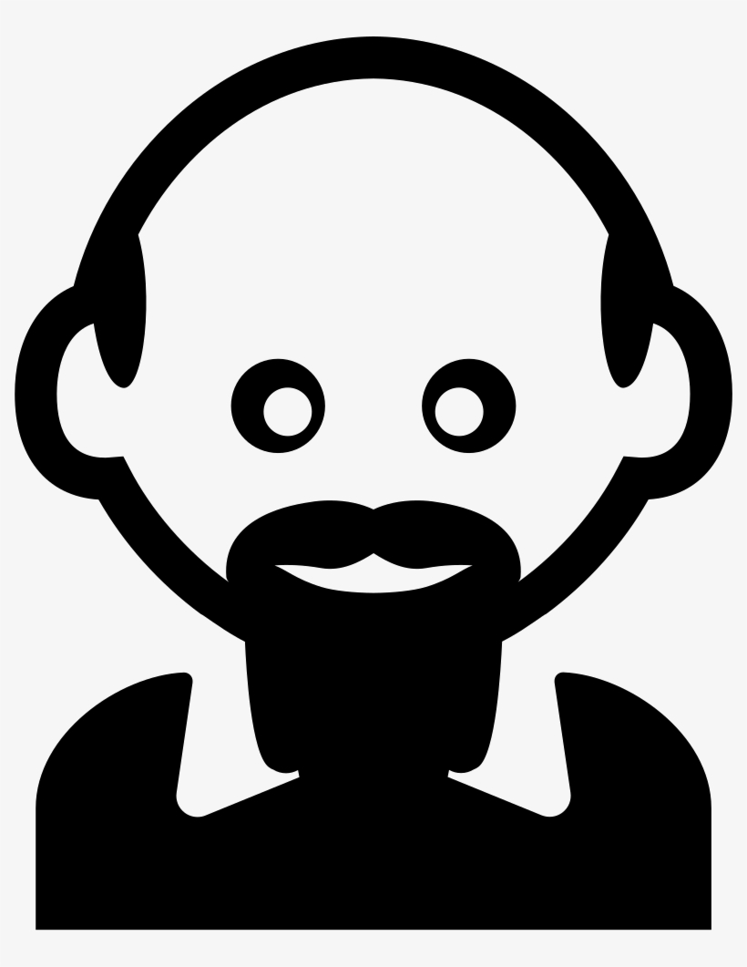 Man With Bald Head And Hairy Bard Comments - Bald Icon Transparent PNG ...