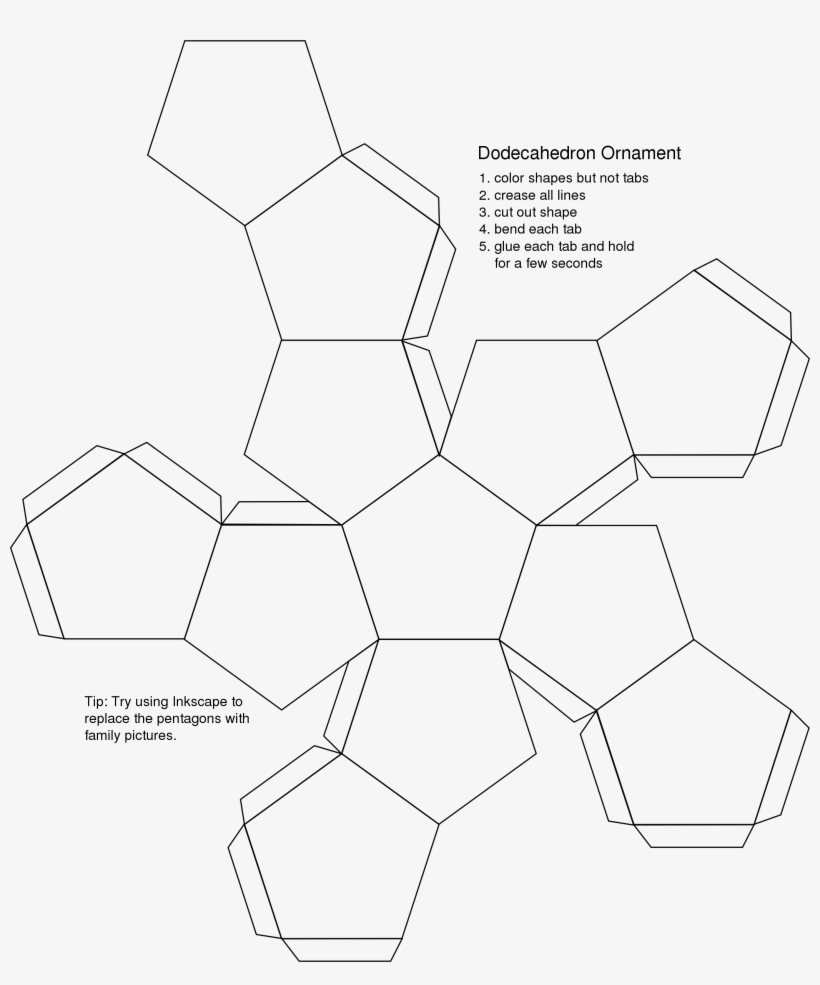 Dodecahedron Pattern Template
