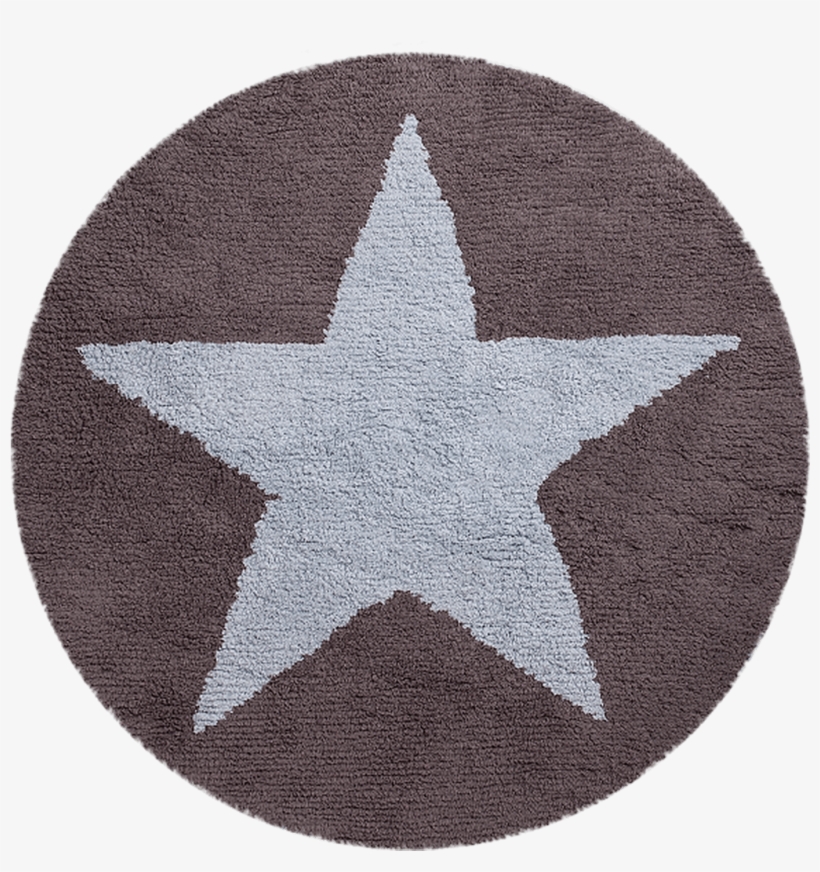 Lorena Canals Reversible Round Star Rug 140 Cm - Blue Transparent PNG ...