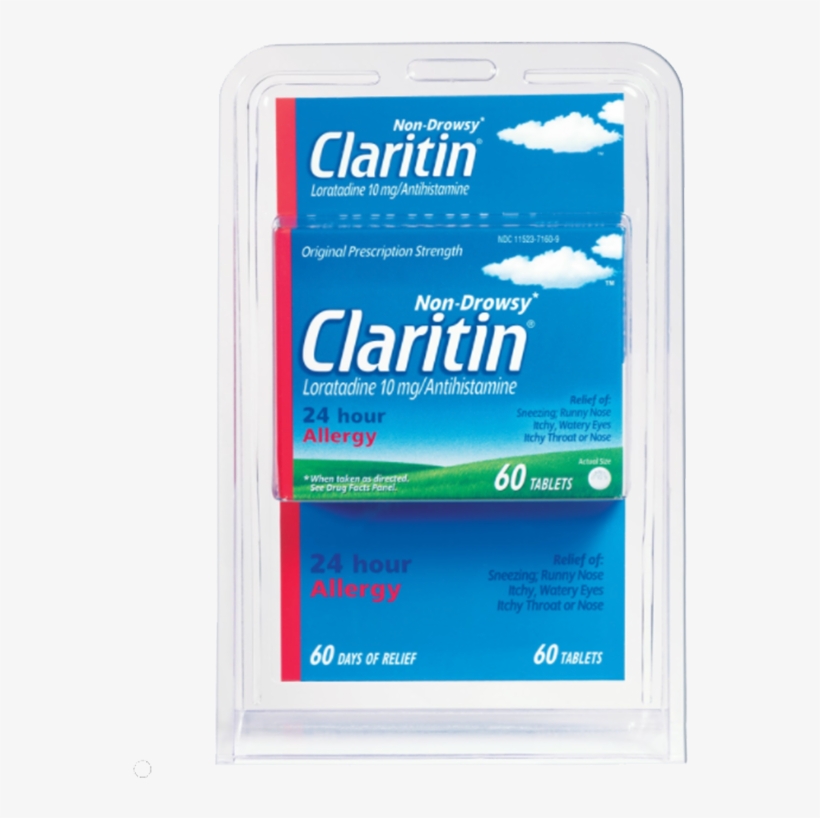 Hinged Clamshell Packaging - Claritin 24 Hour Non-drowsy Indoor ...