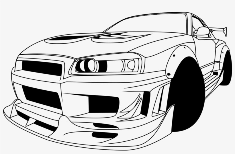 Nissan Skyline Drawing Outline