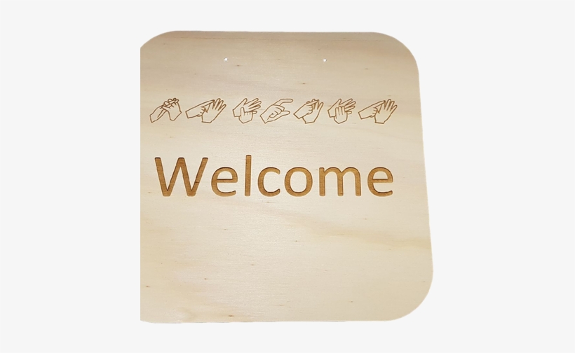 Auslan Wooden Hanging Welcome Sign - Personal Web Page Transparent PNG ...