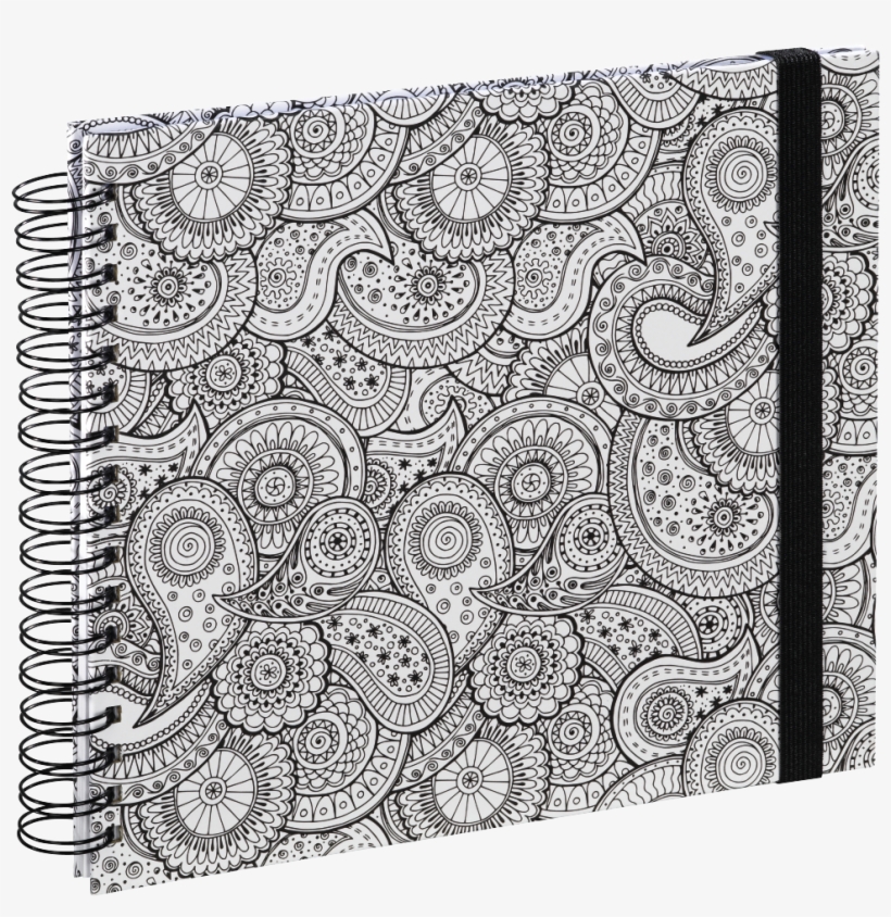 "colorare" Spiral Book, Cm, 50 White Pages, Paisley - Patterns, Shapes ...
