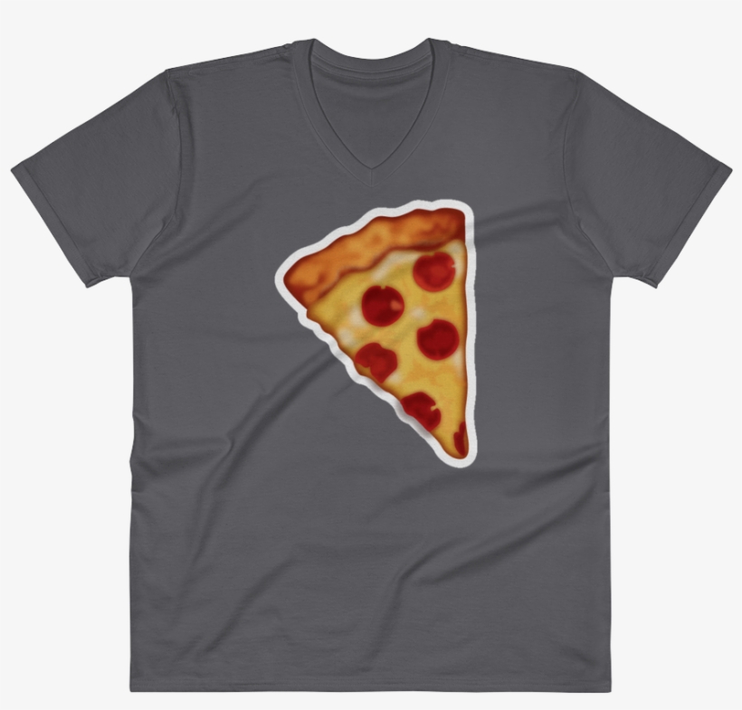 Men's Emoji V Neck - Pizza Slice Emoji Tshirt Pepperoni Pie Cheese ...