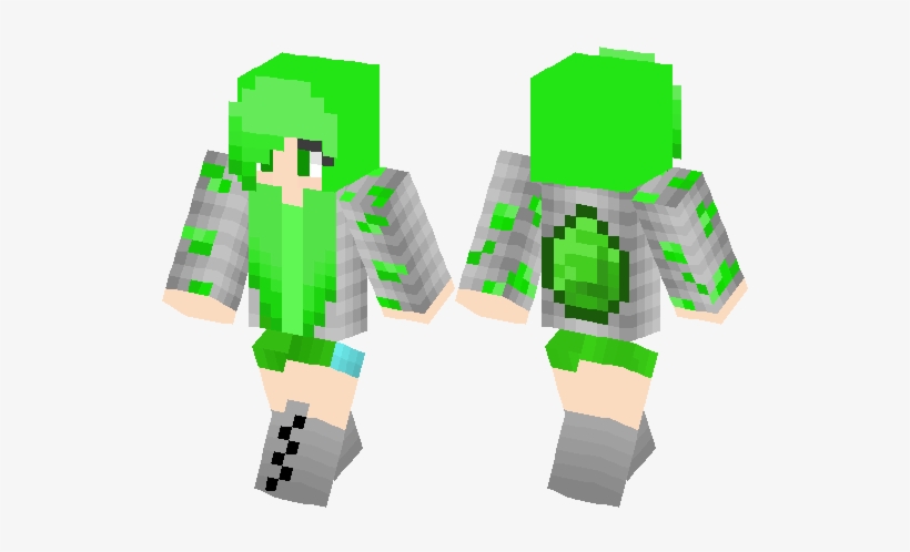 Minecraft Emerald Skin Transparent PNG - 528x418 - Free Download on NicePNG