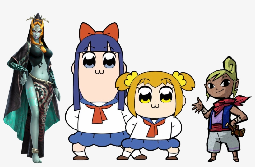 Midna Pipimi And Tetra Popuko Re - Pop Team Epic Characters Transparent ...
