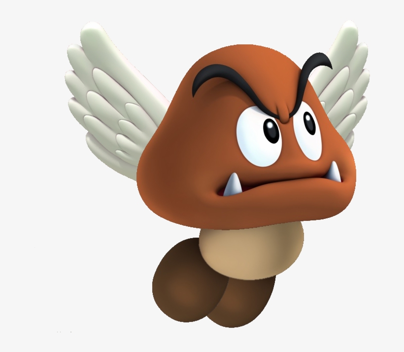 Goomba Transparent Flying Banner Library - Goomba Mario Transparent PNG ...